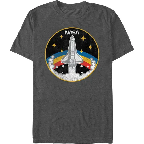 NASA Distressed Rainbow Badge Graphic T-shirt