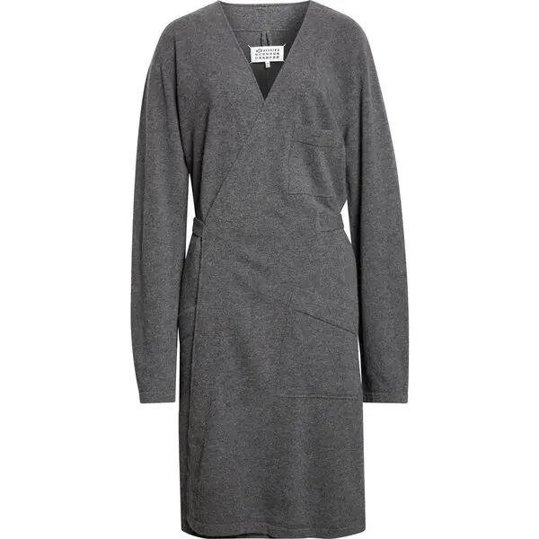 MAISON MARGIELA Virgin Wool Wrap Cardigan - Medium Grey
