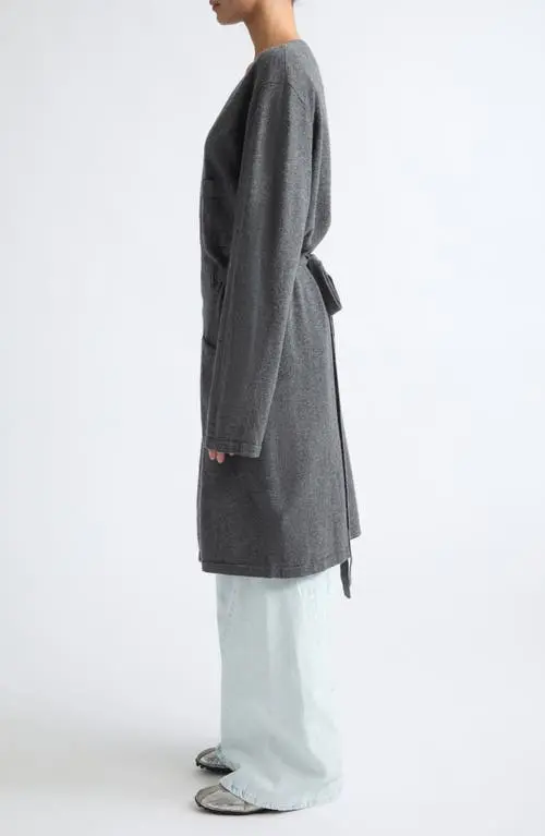 MAISON MARGIELA Virgin Wool Wrap Cardigan - Medium Grey