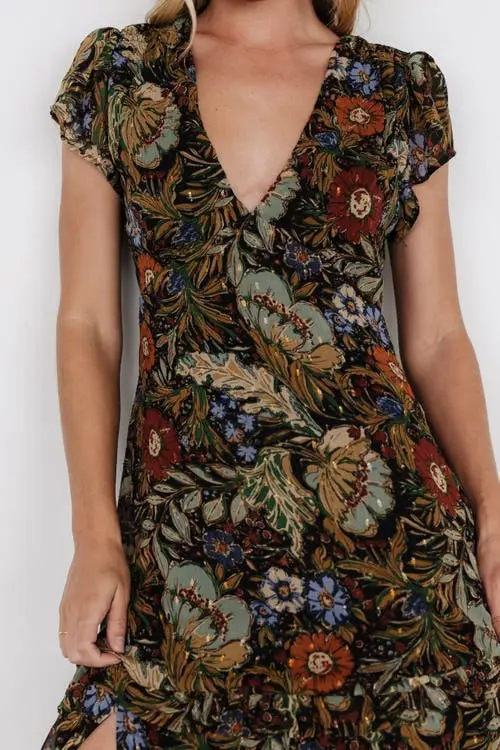 BALTIC BØRN Riverwood Deep V Maxi Dress