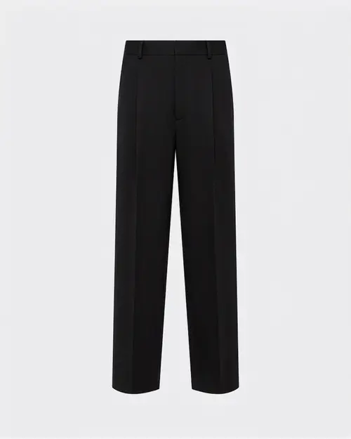 LE PERE Tailored Pleated Trouser - Black