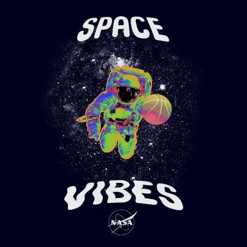 NASA Space Vibes Color Mix Short Sleeve Graphic T-shirt