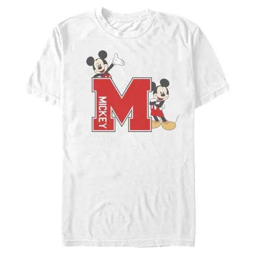 MICKEY & FRIENDS Retro Poses Big M Short Sleeve Graphic T-shirt