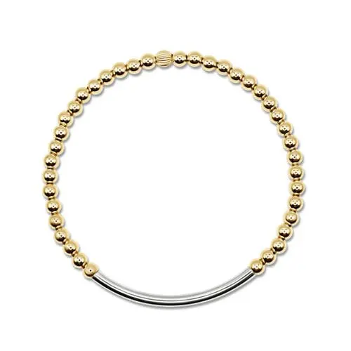 BOWOOD LANE London Two-tone Beaded Sterling Silver And Filled Bracelet