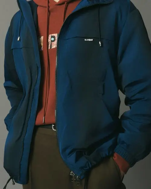 LE PERE Hooded Zip Jacket