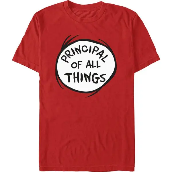DR. SEUSS Principal Of All Things Graphic T-shirt - Red