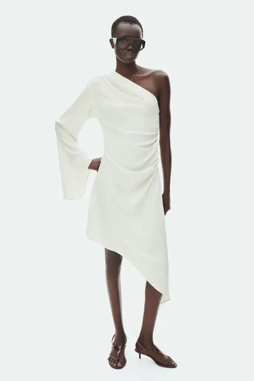 H&m Draped Asymmetric Dress