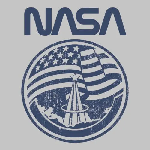 NASA Distressed American Flag Graphic T-shirt