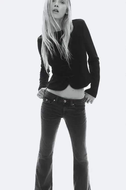 H&M Flared Low Waist Jeans - Black