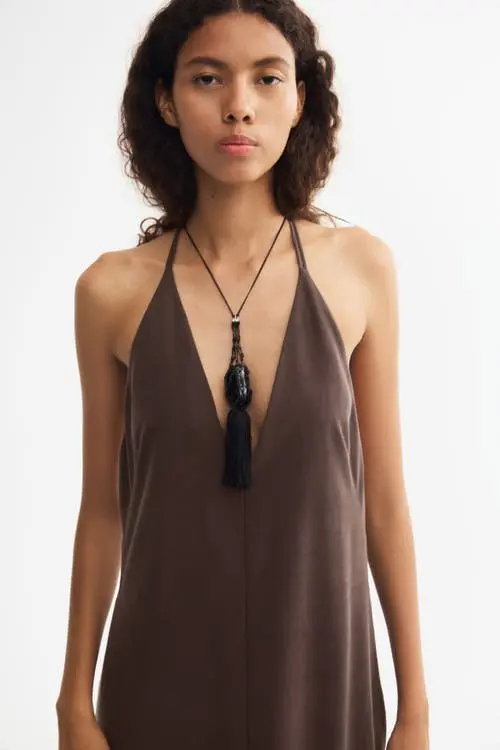 H&m Crêpe Halterneck Dress