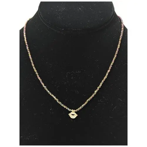 MADISON BEVERLY HILLS Rainbow Pyrite Kiss Necklace