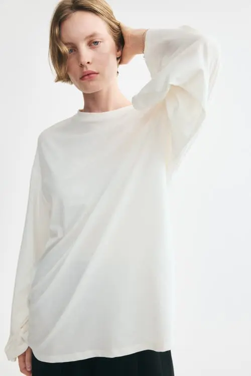H&m Long-sleeved Cotton Top