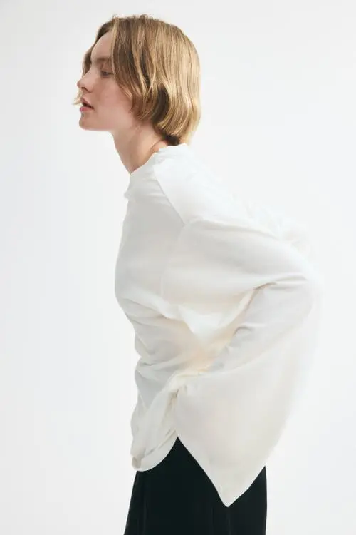 H&m Long-sleeved Cotton Top