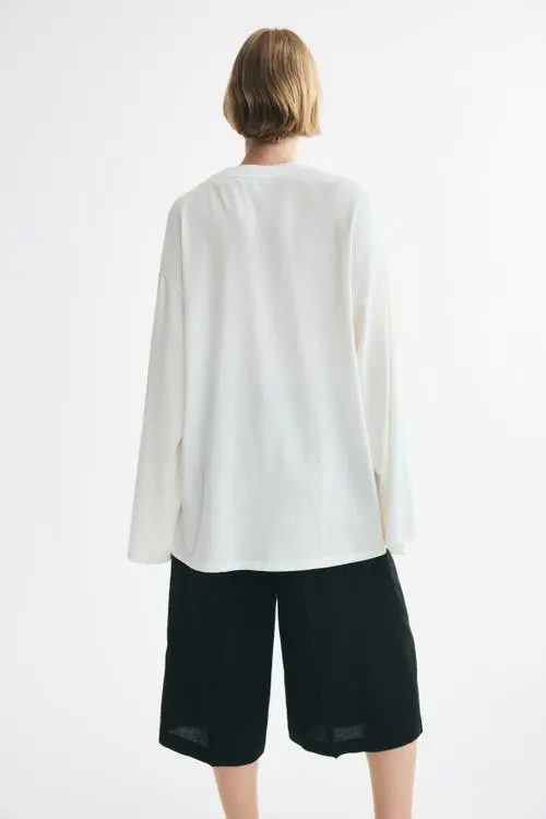 H&m Long-sleeved Cotton Top