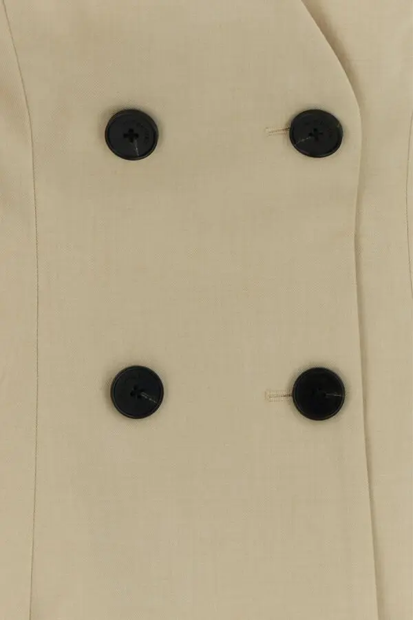 SELF-PORTRAIT Beige Stretch Gabardine Dress