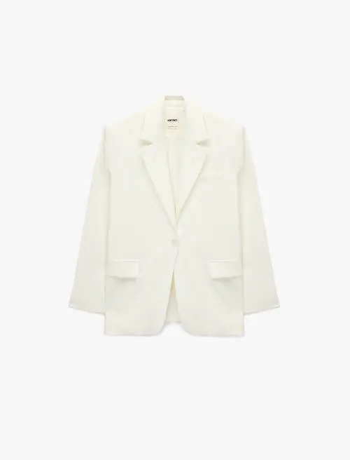 Koton Classic Fit Textured Blazer With Pockets