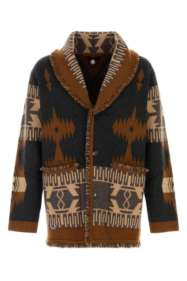 Alanui Embroidered Cashmere Icon Cardigan - White