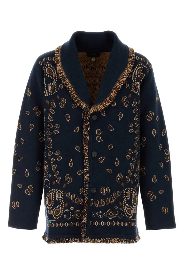Alanui Embroidered Cashmere Bandana Cardigan - White