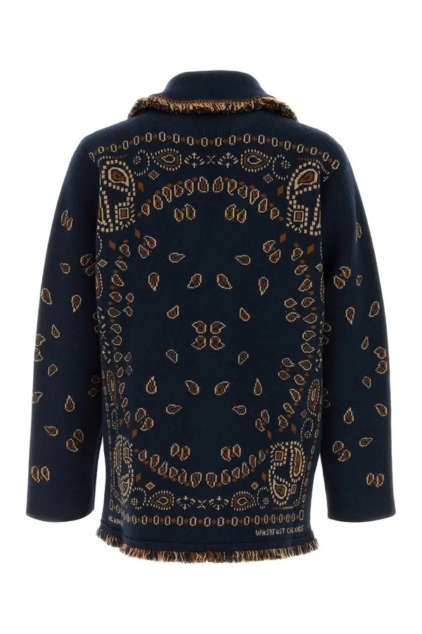 Alanui Embroidered Cashmere Bandana Cardigan