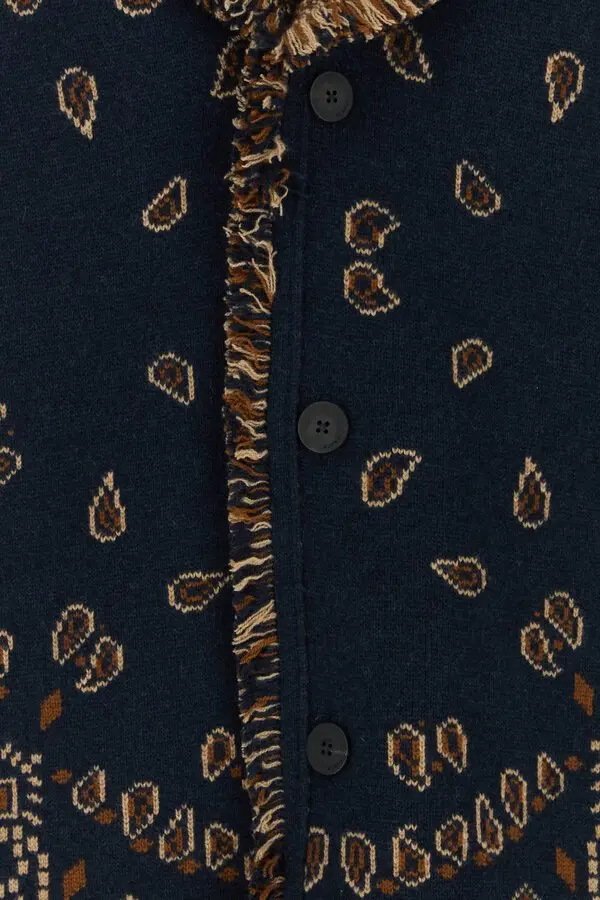 Alanui Embroidered Cashmere Bandana Cardigan