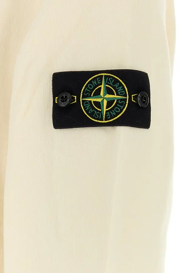 Stone Island Ivory Cotton Sweatshirt