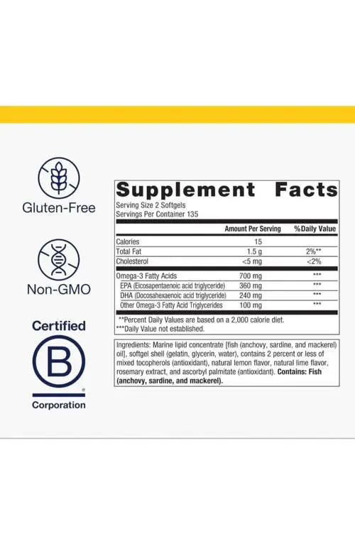 METAGENICS Omegagenics Fish Oil Epa-dha Omega-3 Supplement Softgels 270 Softgels