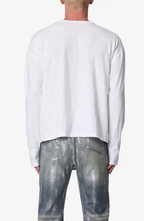 Mnml Slouchy Pocket Long Sleeve T-shirt - White