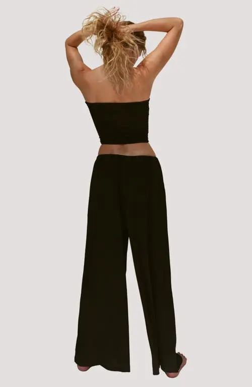 STONE FOX SWIM Flora Smocked Tube Top Cover-up - Stone
