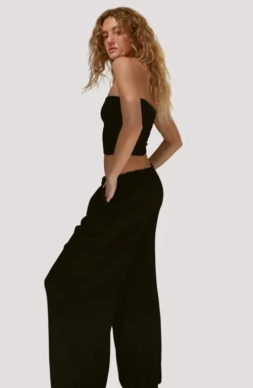 STONE FOX SWIM Flora Smocked Tube Top Cover-up - Stone