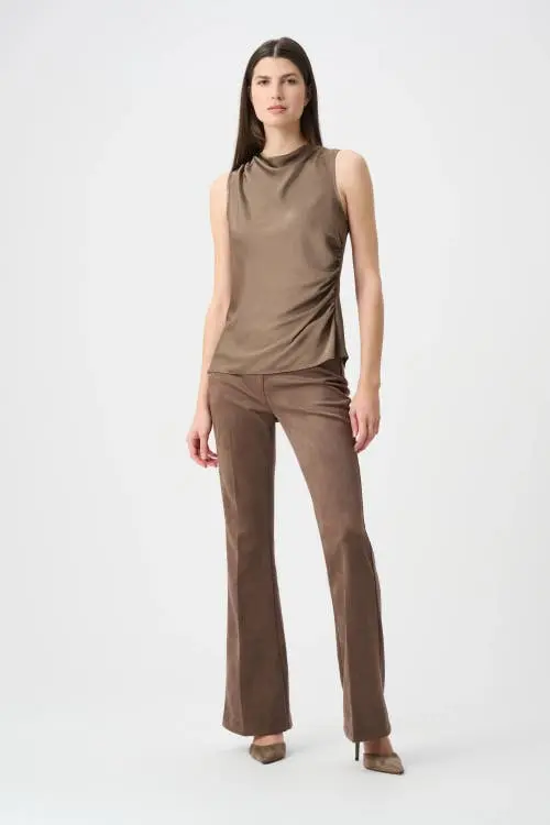 Joseph Ribkoff Scuba Suede Flared Pull-on Pants