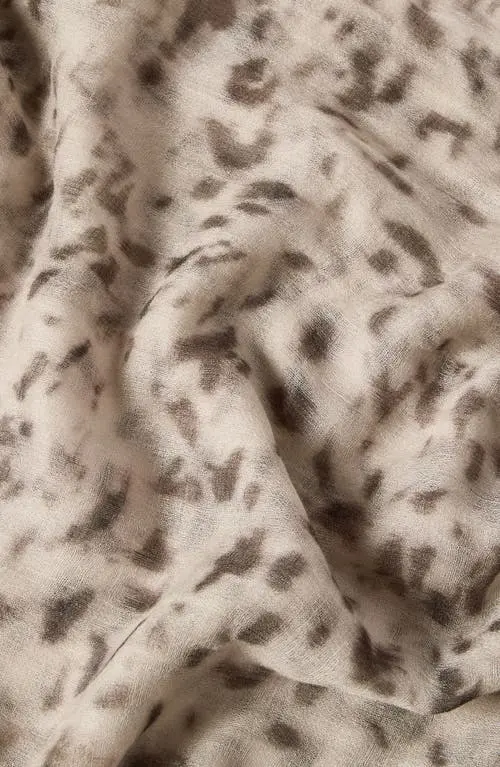 Brunello Cucinelli Lynx Print Cashmere Scarf