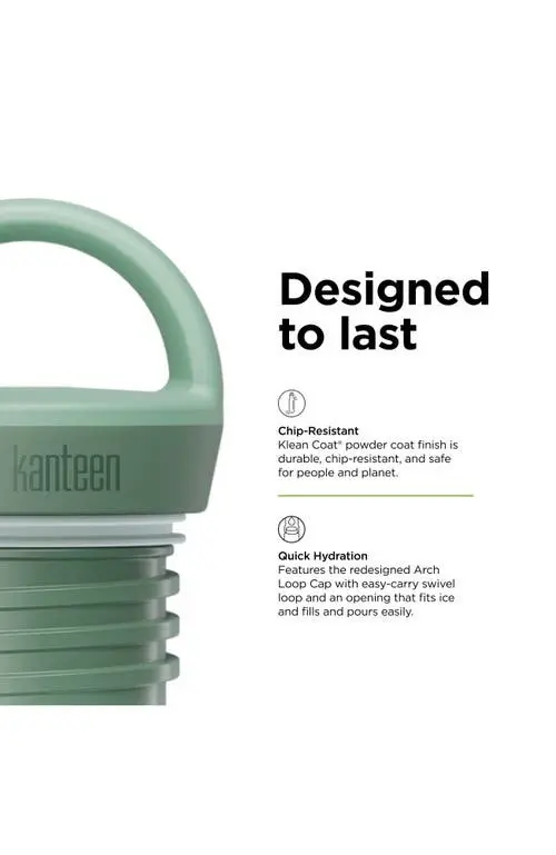 KLEAN KANTEEN 20oz Rise Classic Insulated Water Bottle With Arch Loop Cap