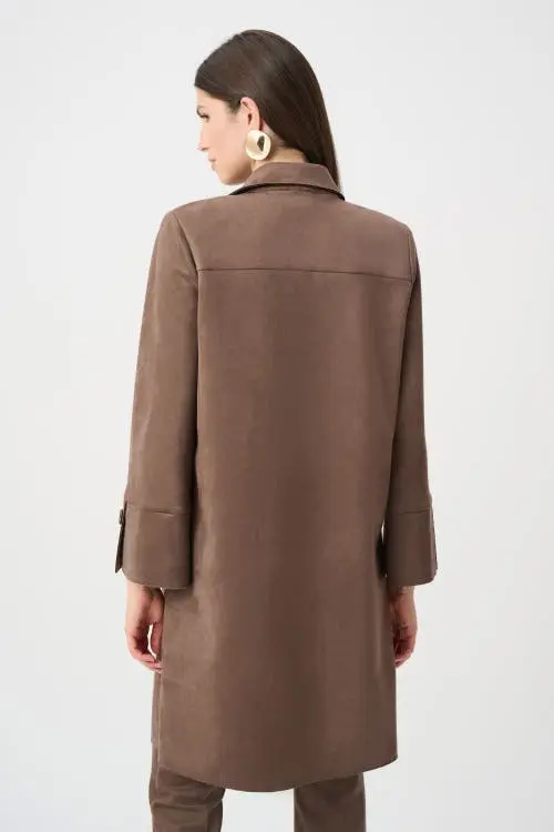 Joseph Ribkoff Suede Straight Coat