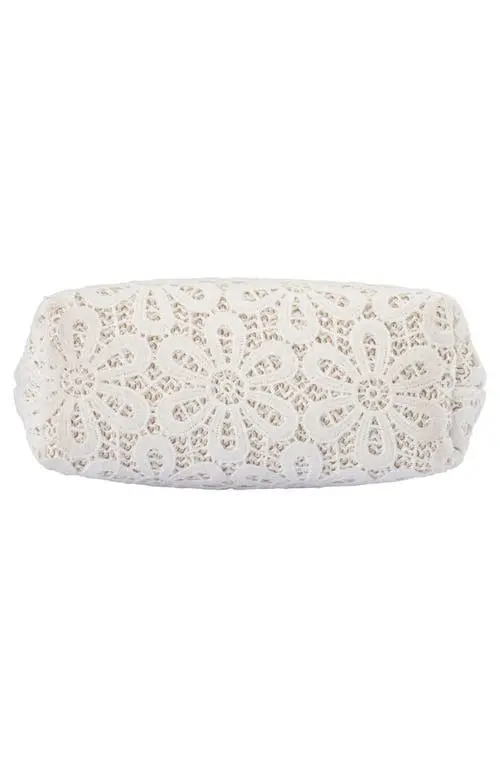 OLGA BERG Bonnie Lace Clutch With Wood Frame
