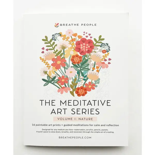 BREATHE PEOPLE Meditative Art Workbook + Watercolors