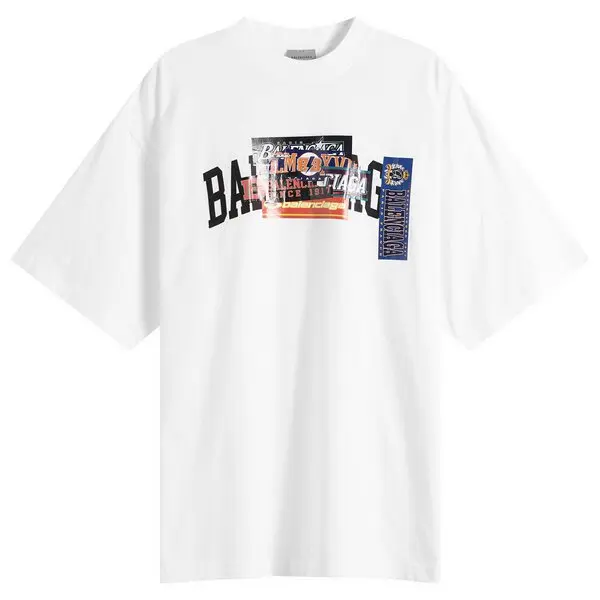 Balenciaga Bumper Stickers T-shirt - White