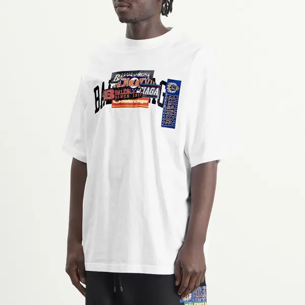 Balenciaga Bumper Stickers T-shirt - White