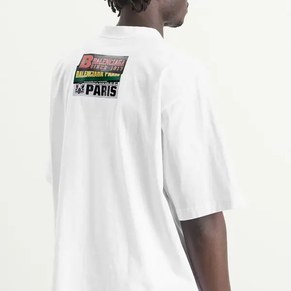 Balenciaga Bumper Stickers T-shirt - White