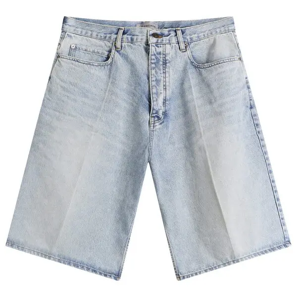 Balenciaga Stay Press Vintage Denim Shorts