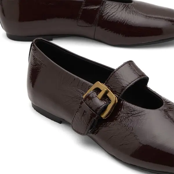 VAGABOND SHOEMAKERS Aleya Patent Leather Buckle Ballet Flats