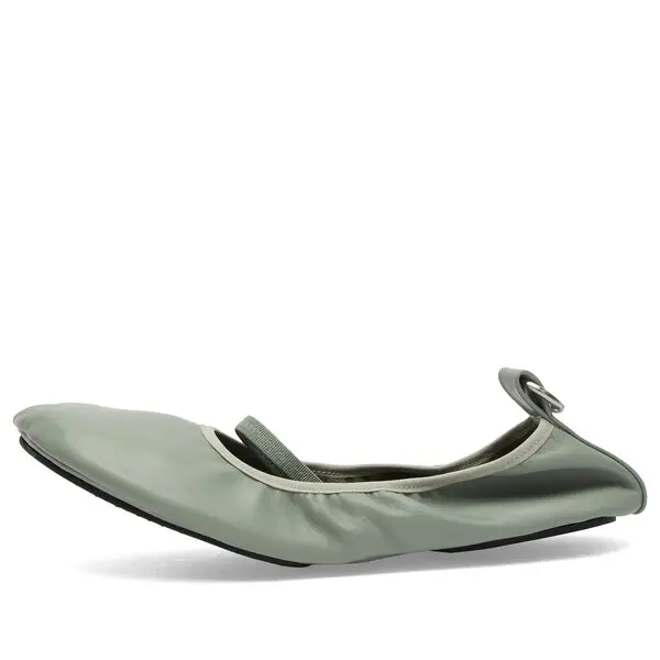 ALOHAS Naira Leather Ballet Flats - Green