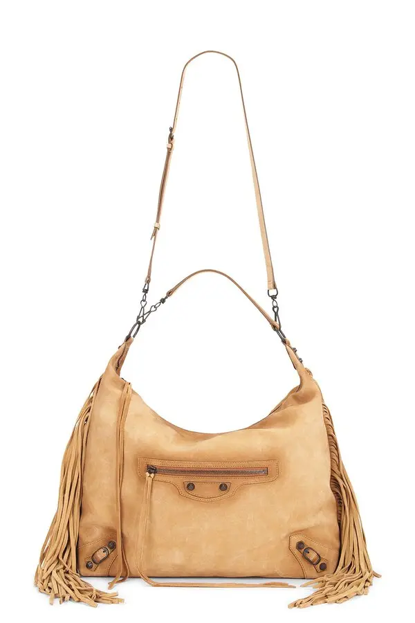 Balenciaga Le City Medium Hobo Bag In Brown - Camel