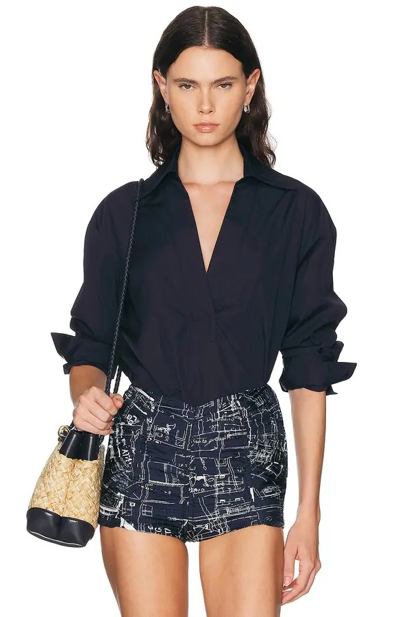 TWP Polo Top In Navy