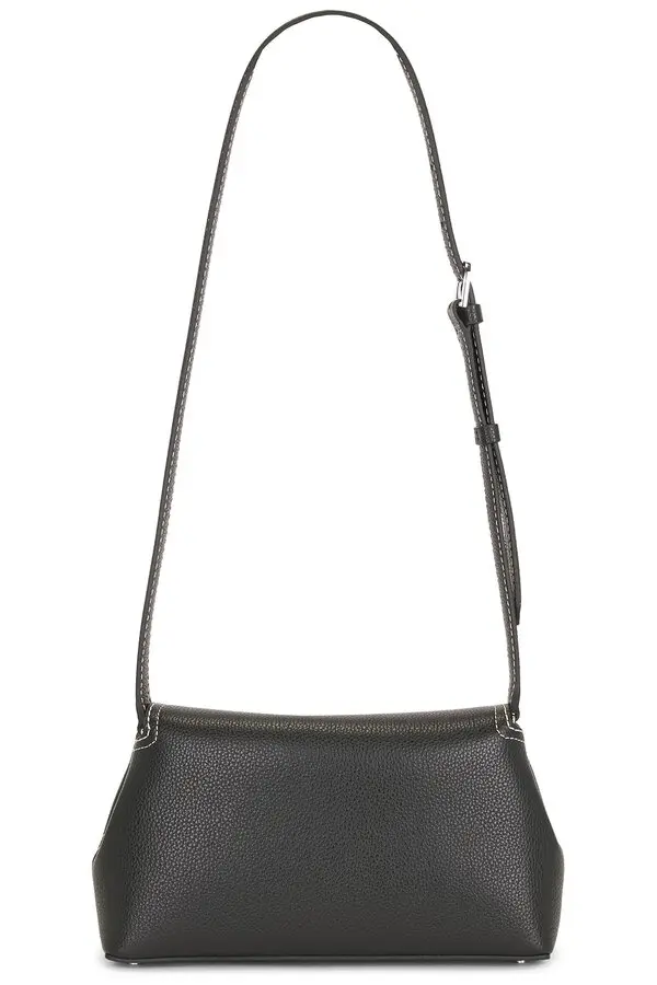 TOTEME T-lock Grained Leather Clutch - Black