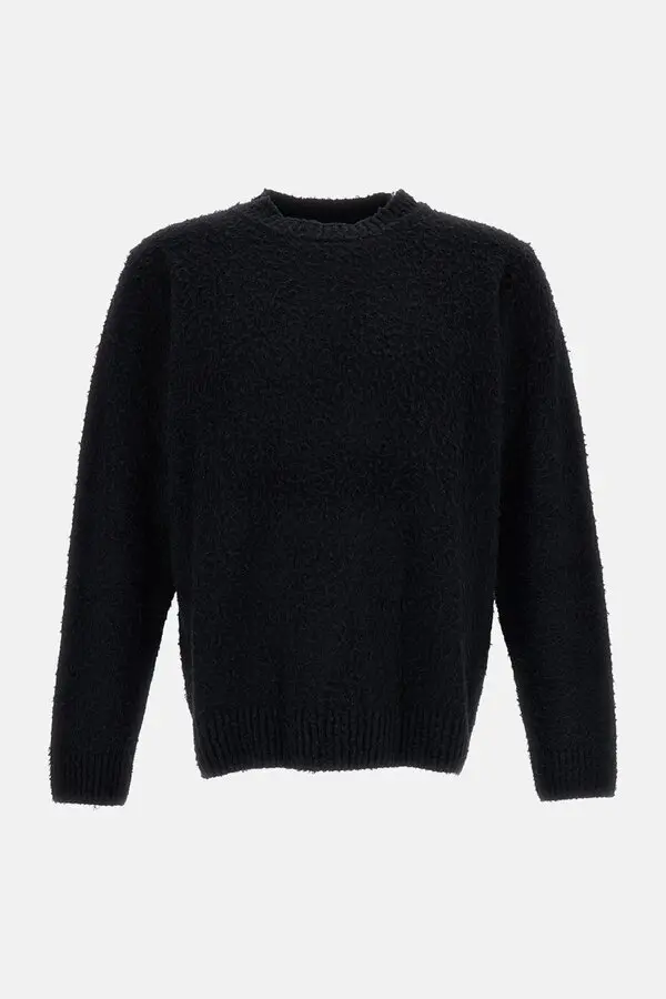 ORIGINAL VINTAGE Brushed Crew-neck Sweater - Nero