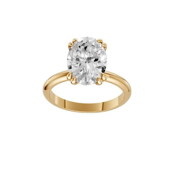 AYA FINE JEWELRY Oval Cut Lab Diamond Solitaire Engagement Ring In 10kt Gold - Yellow