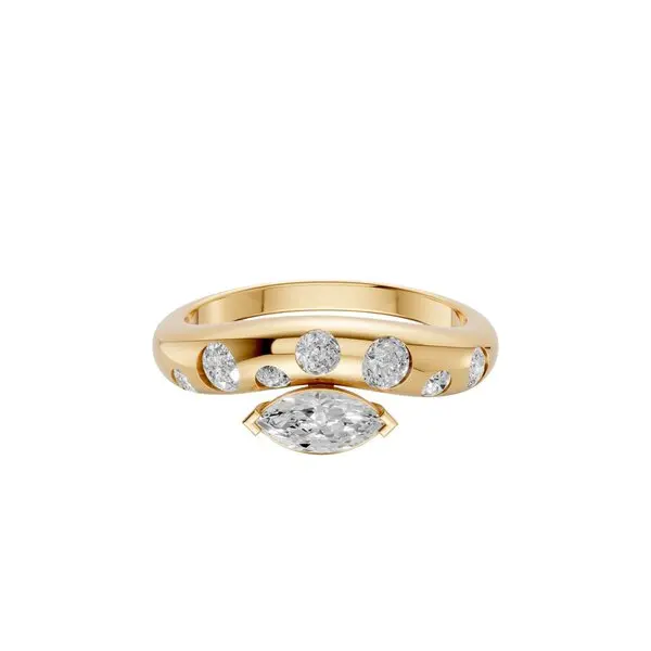 AYA FINE JEWELRY Marquise Lab Diamond Scatter Ring - Yellow