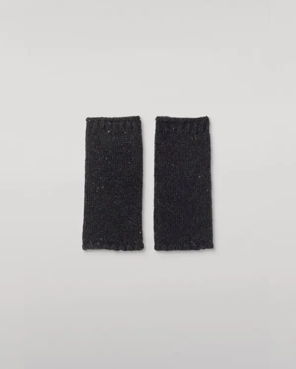 Johnstons Of Elgin Tiree Donegal Cashmere Wristwarmers - Blue
