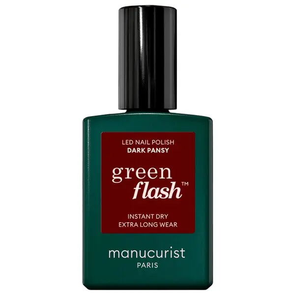 MANUCURIST Green Flash Led Gel Nail Polish Color, Non-toxic Nail Polish - Dark Pansy