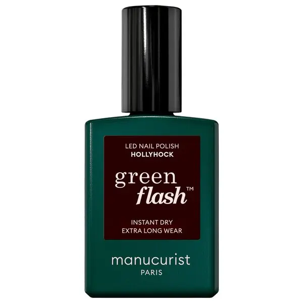 MANUCURIST Green Flash Led Gel Nail Polish Color, Non-toxic Nail Polish - Hollyhock